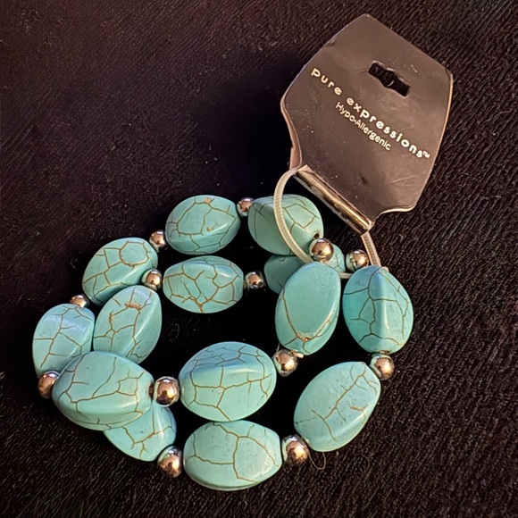 Pure Expressions | Jewelry | Pure Expressions Turquoise Stone Bracelet ...